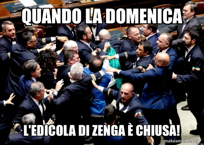 Quando la domenica L'edicola di zenga è chiusa! Meme Generator