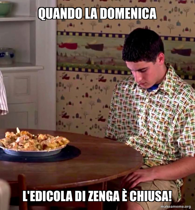 Quando la domenica L'edicola di zenga è chiusa! Meme Generator