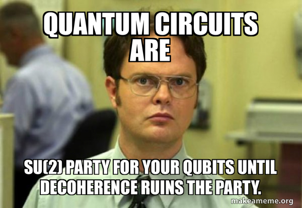Quantum circuits are SU(2) party for your qubits until decoherence ...