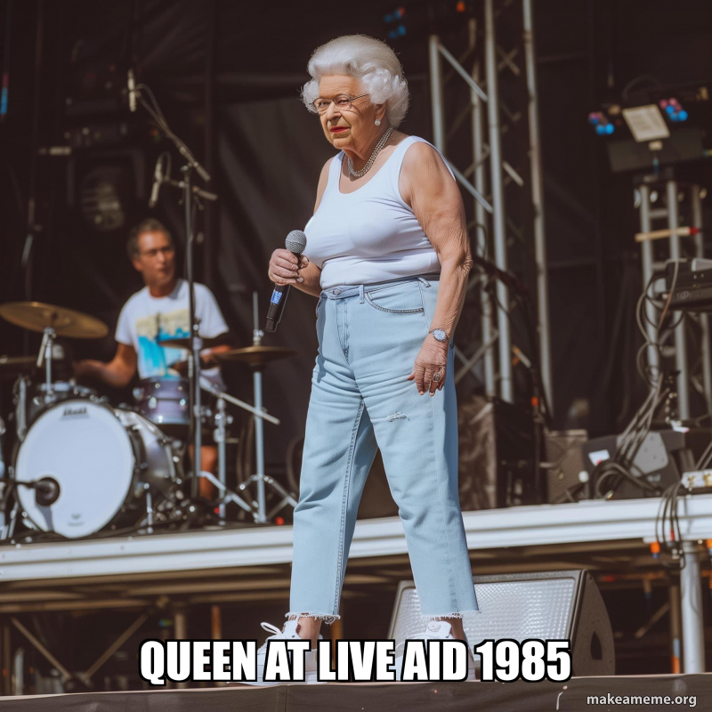 Queen at live aid 1985 Meme Generator