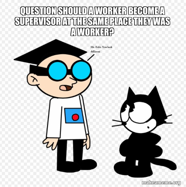 QUESTION SHOULD A WORKER BECOME A SUPERVISOR AT THE SAME PLACE THEY WAS ...