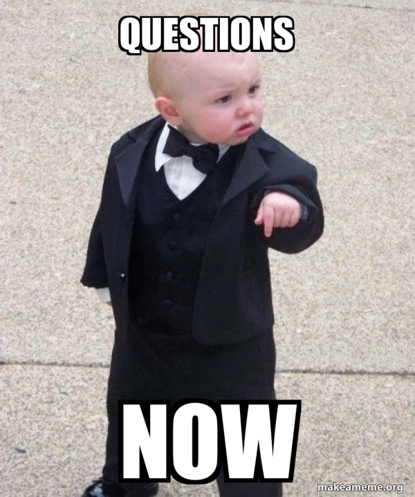 Questions Now - Godfather Baby Meme Generator