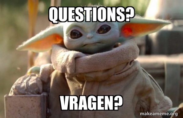 questions? vragen? - Baby Yoda looking at you Meme Generator