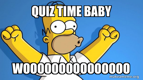 quiz time baby wooooooooooooooo - Happy Homer Meme Generator