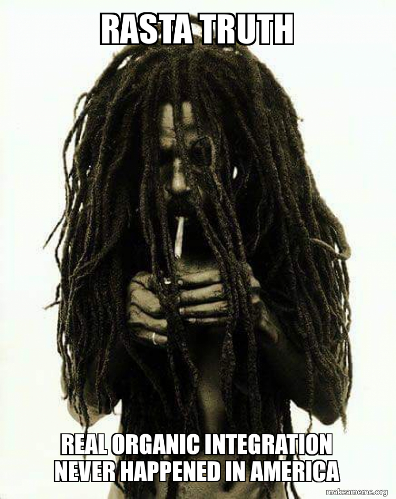 Rasta truth Real organic integration never happened in America Meme ...