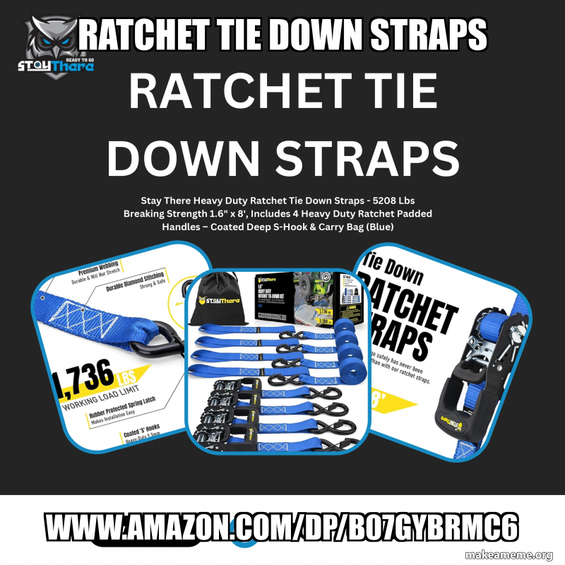 Ratchet Tie Down Straps www.amazon.com/dp/B07GYBRMC6 - 15 Feet Ratchet ...