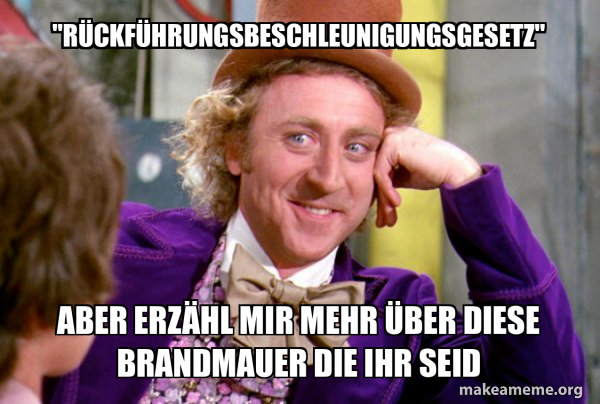"rückführungsbeschleunigungsgesetz" Aber erzähl mir mehr über diese ...
