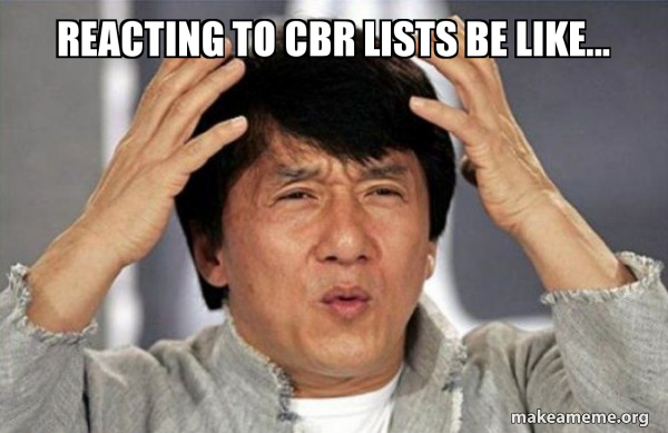 Reacting to CBR lists be like... - Jackie Chan Why? Meme Generator