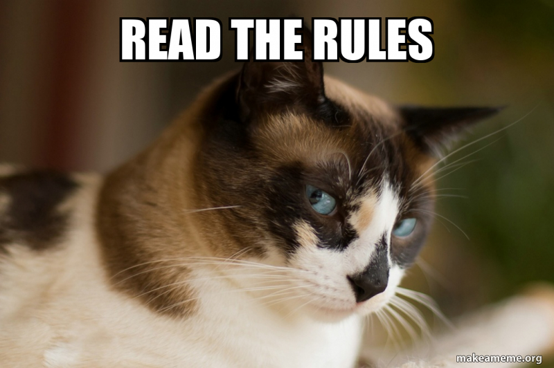 Read the rules - admin read rules? Meme Generator