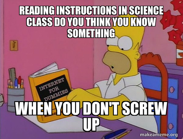 Reading instructions in science class do you think you know something ...