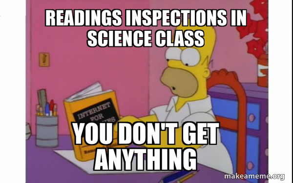 Readings inspections in science class You don't get anything - Computer ...