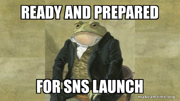 Ready and Prepared for SNS Launch - Colonel Toad Meme Generator