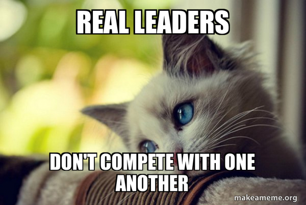 real leaders don't compete with one another - First World Cat Problems ...