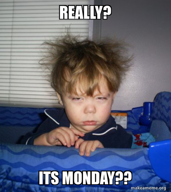 really? its monday?? - Monday Mornings Meme Generator
