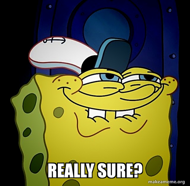 Really sure? Meme Generator