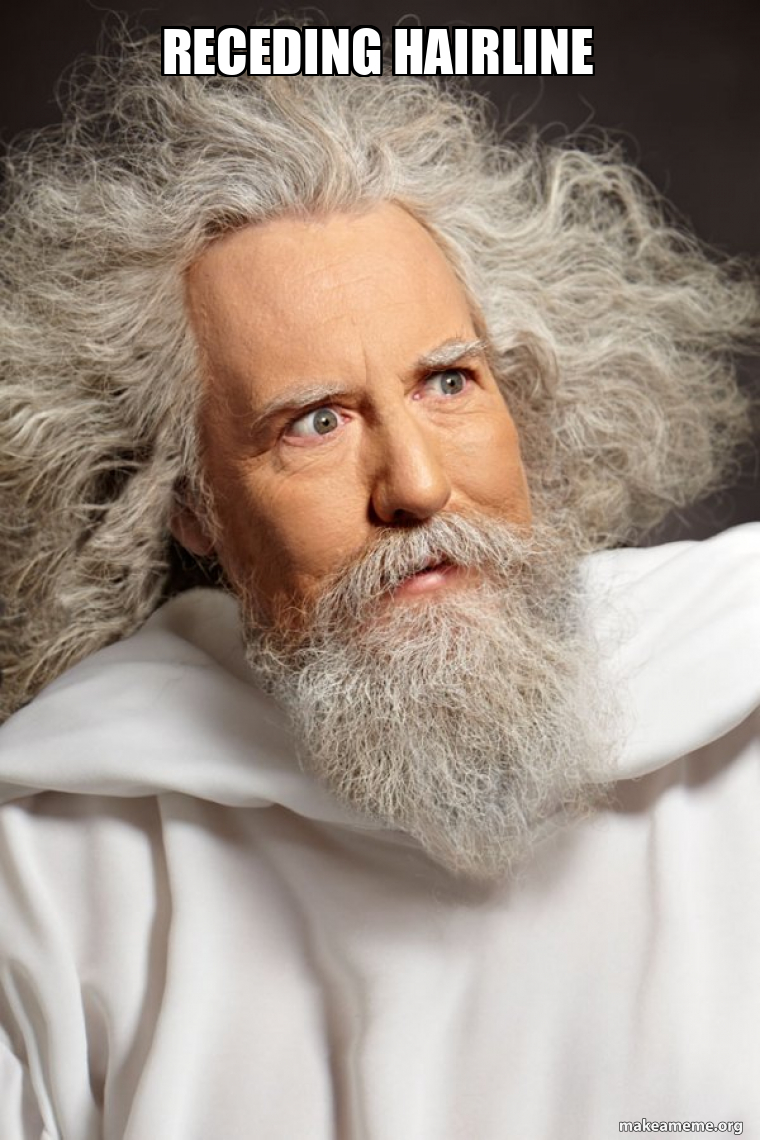 Receding hairline - Tweet of God Meme Generator