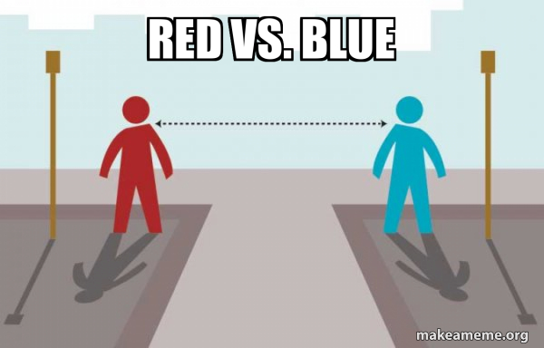 Red Vs. Blue - Coronavirus Social Distancing Meme Generator