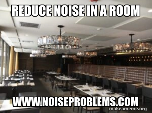 Reduce noise in a room www.noiseproblems.com Meme Generator