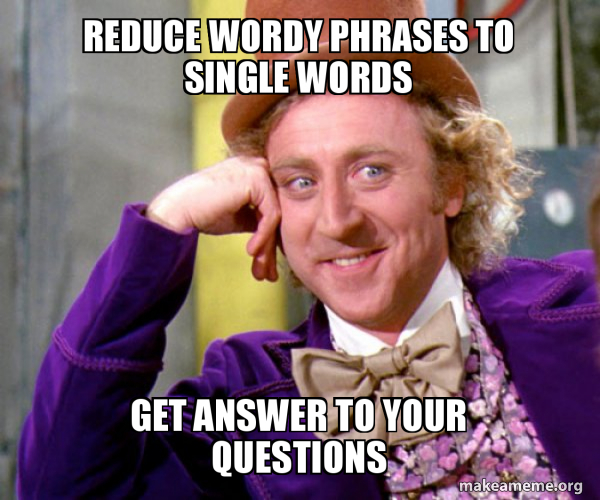 Reduce wordy phrases to single words Get answer to your questions ...