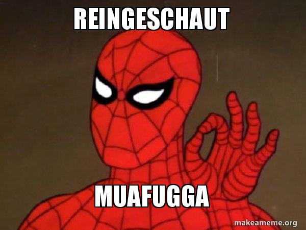 Reingeschaut Muafugga - Spiderman - Care factor Zero Meme Generator