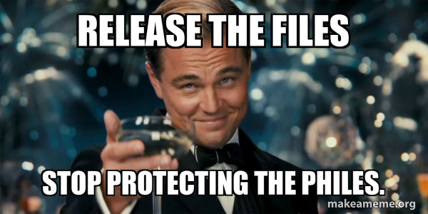 release the files stop protecting the philes. - Great Gatsby Reaction ...