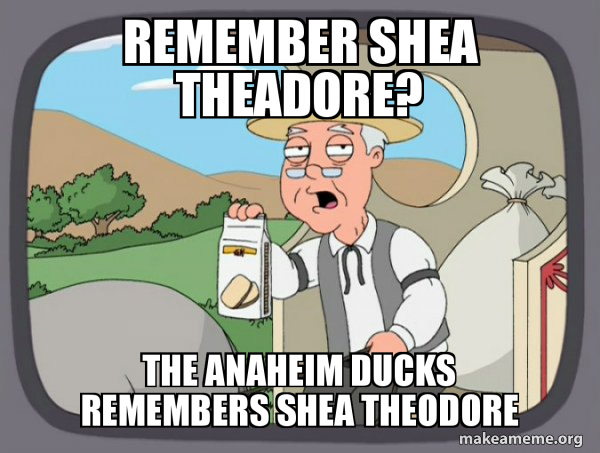 RemEmber shea theadore? The anaheim Ducks remembers shea theOdore ...