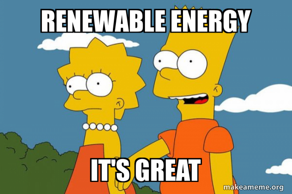 renewable energy it's great - Bart and Lisa Chat Meme Generator