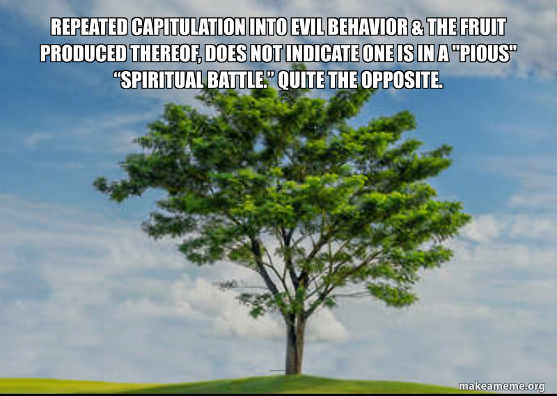 Repeated capitulation into evil behavior & the fruit produced thereof ...