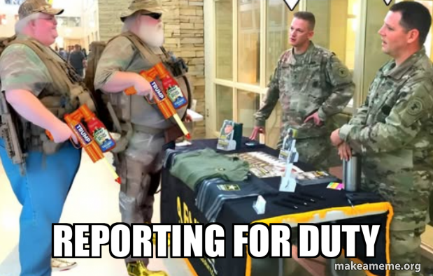 Reporting for duty Meme Generator