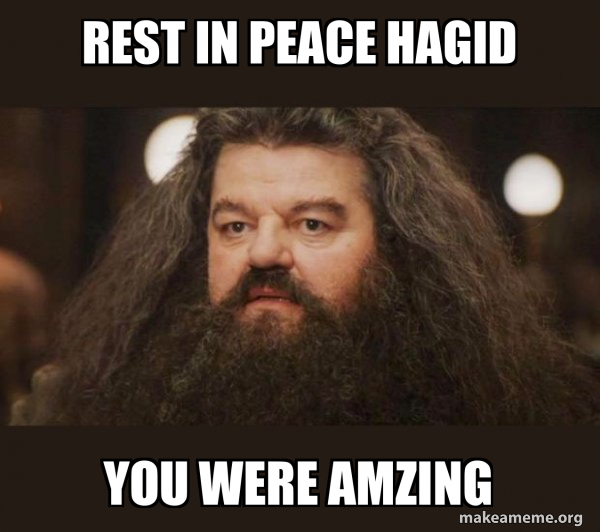 rest in peace hagid you were amzing - Hagrid - I should not have said ...