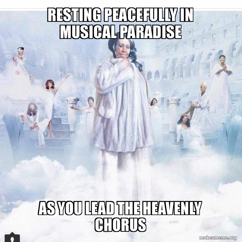 resting peacefully in musical paradise as you lead the heavenly chorus ...