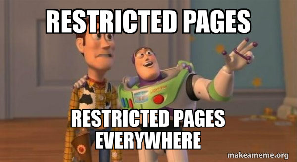 Restricted pages Restricted pages everywhere - Buzz and Woody (Toy ...