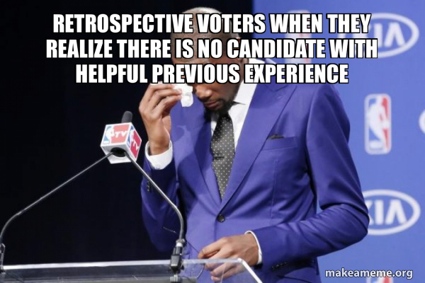 retrospective voters when they realize there is no candidate with ...