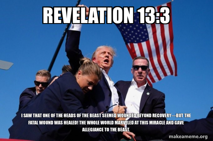 revelation 13:3 I saw that one of the heads of the beast seemed wounded ...