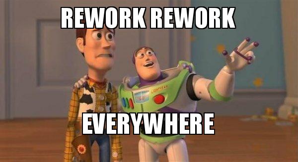 rework rework everywhere - Buzz and Woody (Toy Story) Meme Meme Generator