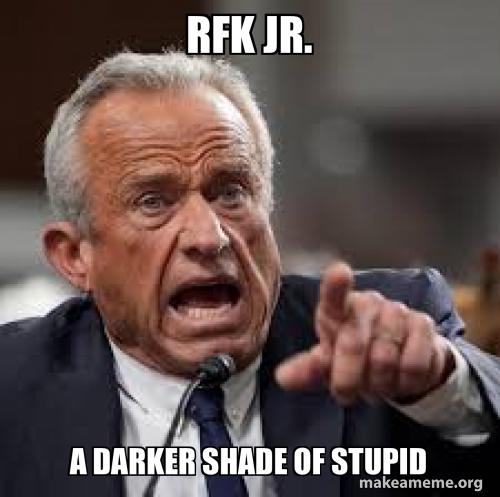 RFK jr. a darker shade of stupid Meme Generator