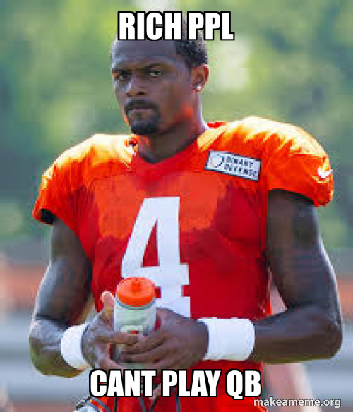 rich ppl cant play qb Meme Generator