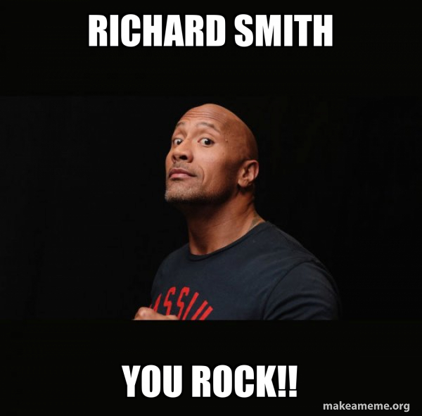 Richard Smith YOU ROCK!! - Dwayne Johnson (The Rock) Meme Generator