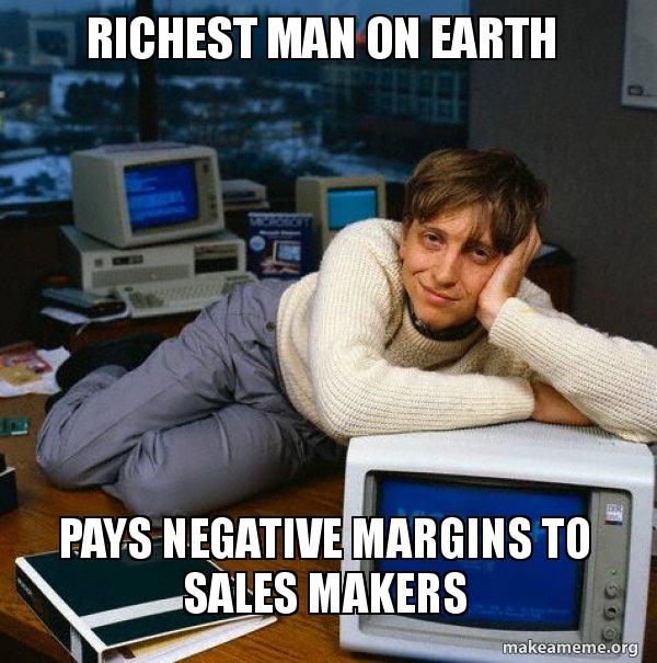 Richest man on earth pays negative margins to sales makers - Sexy Bill ...