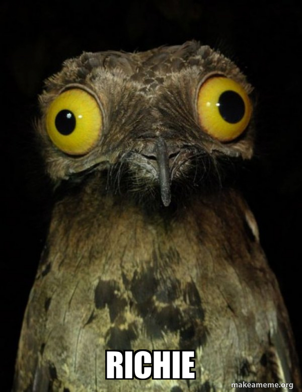 Richie - Weird Stuff I do Potoo Meme Generator
