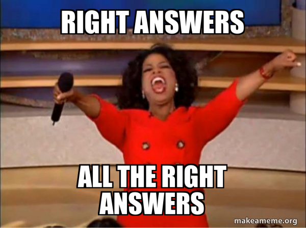 right answers all the right answers - Oprah Winfrey - You Get a Car ...
