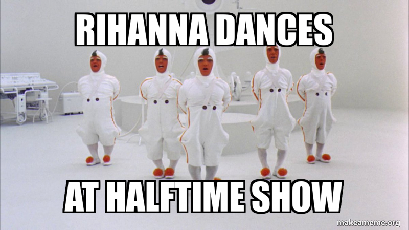Rihanna dances At halftime show Meme Generator