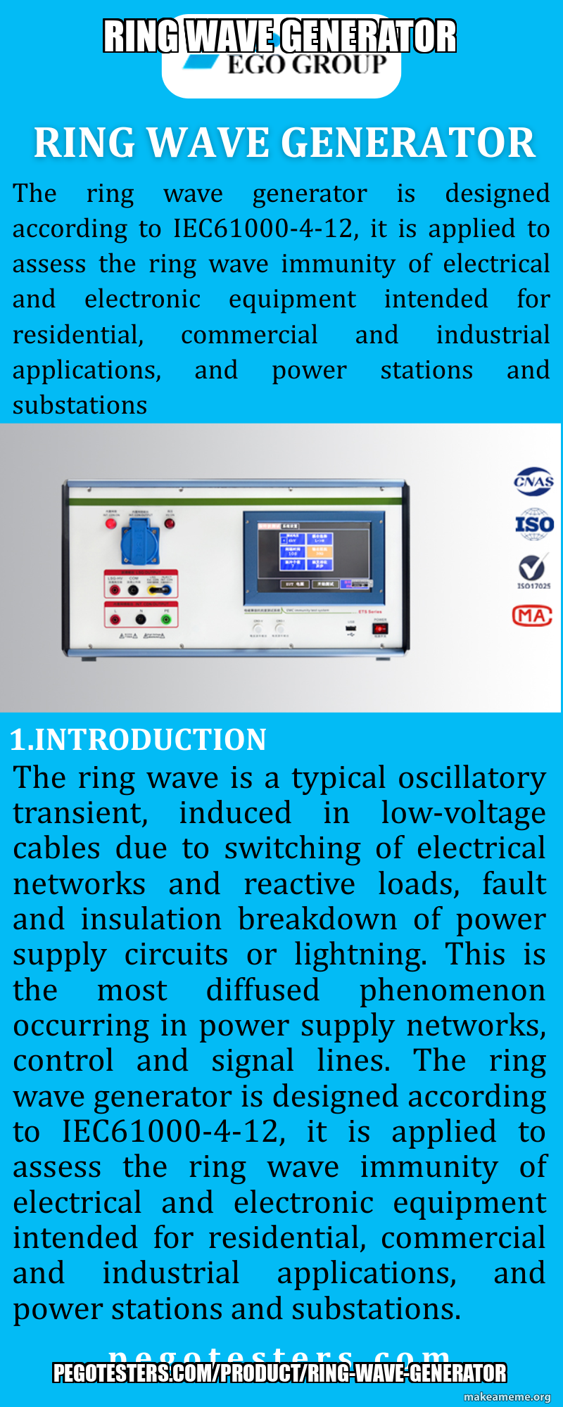 ring wave generator pegotesters.com/product/ring-wave-generator - Ring ...