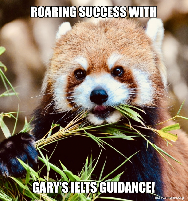 Roaring success with Gary’s IELTS guidance! Meme Generator