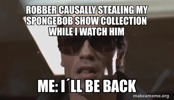 Robber causally stealing my spongebob show collection while I watch him ...