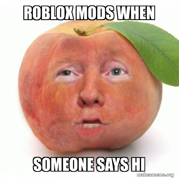 roblox mods when someone says hi - Impeached Donald Trump Meme Generator