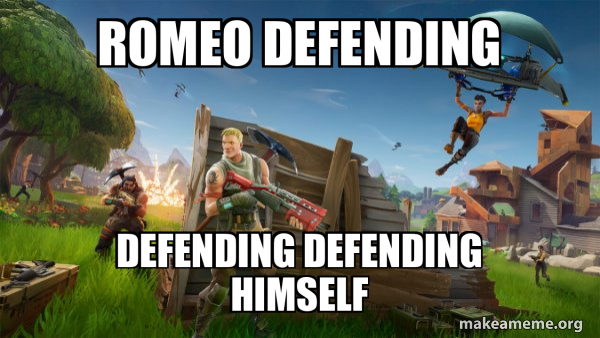 Romeo defending Defending defending himself - Fortnite Battle Royale ...
