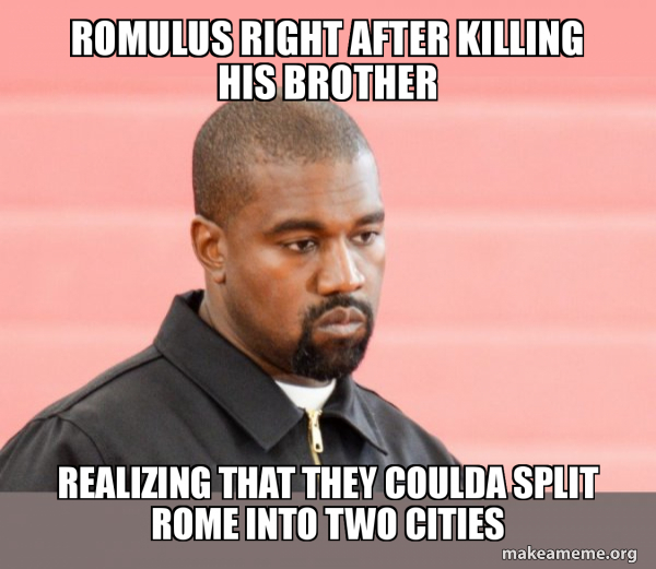 romulus right after killing his brother realizing that they coulda ...