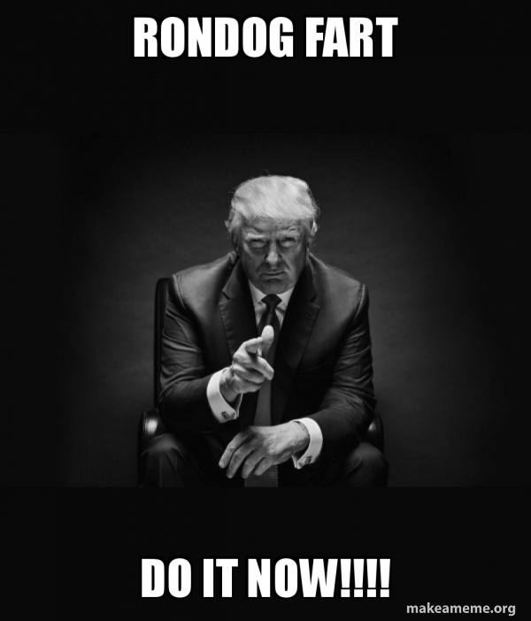 RONDOG FART DO IT NOW!!!! - Trump Sitting In Chair - I Am In Their Way ...