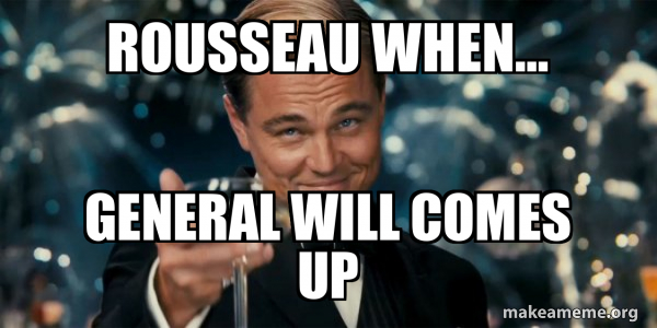 Rousseau when... general will comes up - Great Gatsby Reaction ...